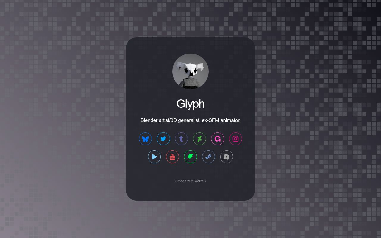 Glyph carrd